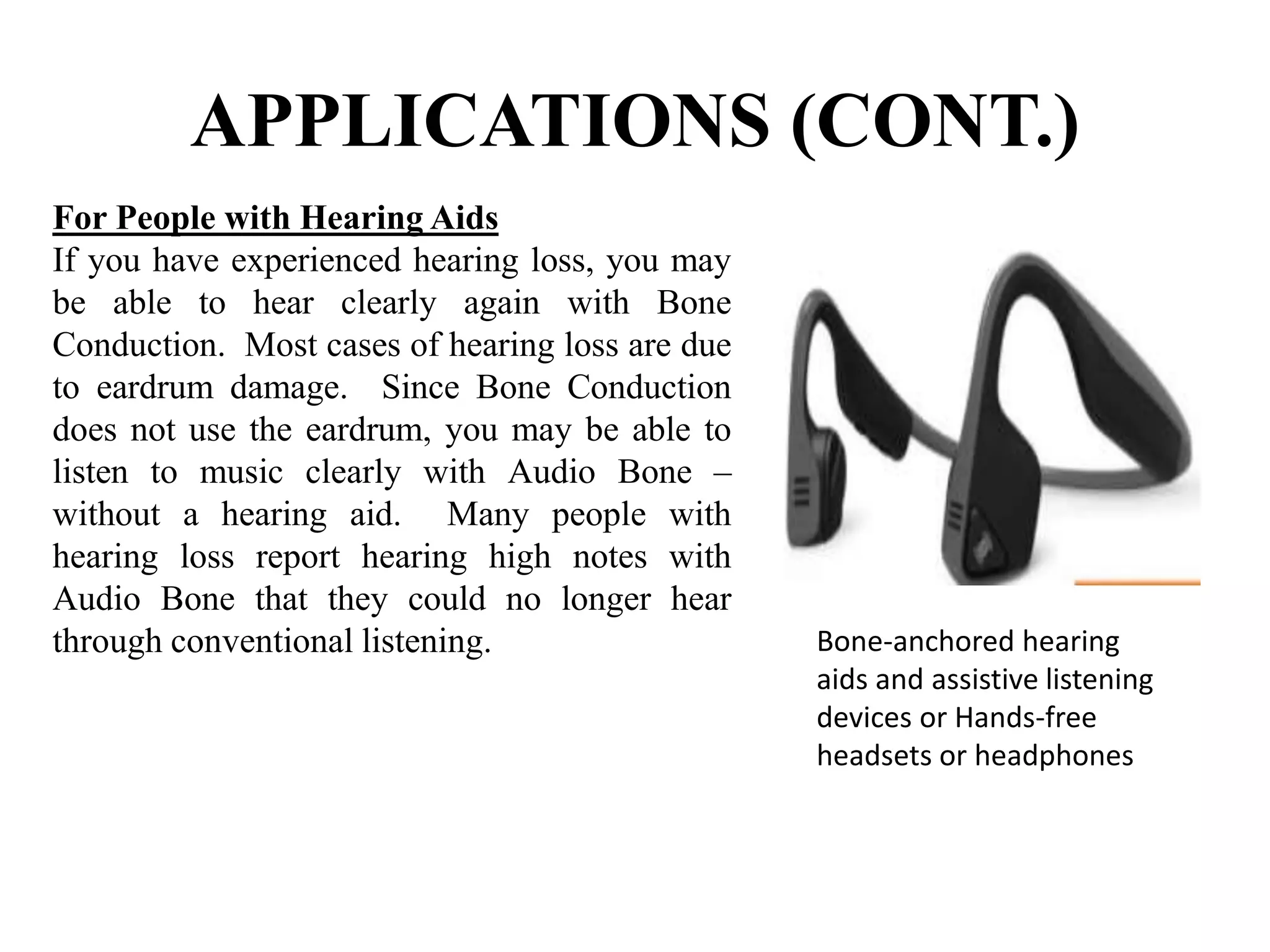 Bone conduction technolgy | PPTX