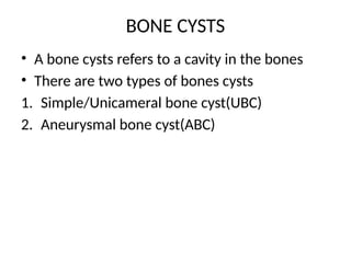 Bone Cysts,giant cell tumor & Osteochondroma.pptx