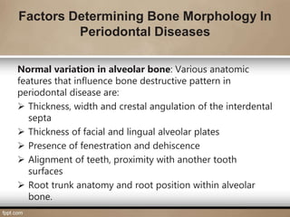 BONE DEFECTS lecture in periodontology. | PPTX