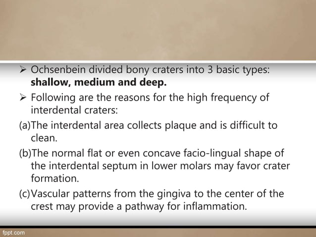 BONE DEFECTS lecture in periodontology. | PPTX | Dental Health ...