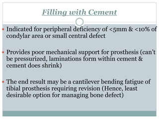 Bone defects in tkr | PPT