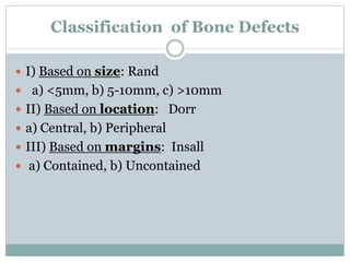 Bone defects in tkr | PPT