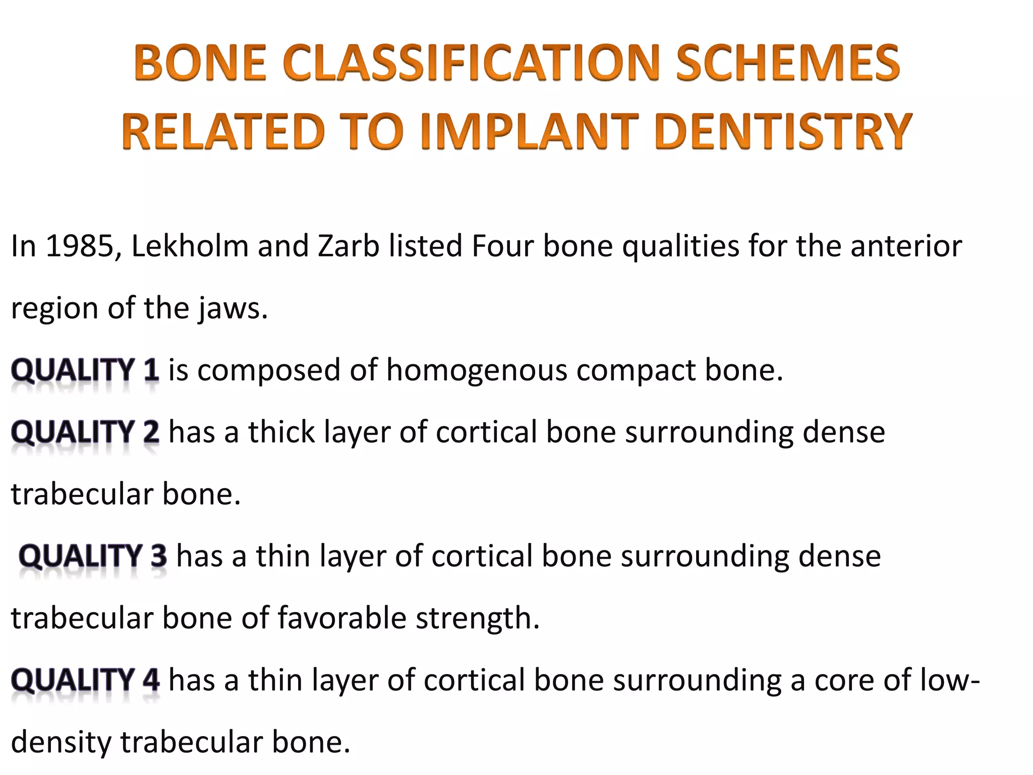 Bone density for dental implant. | PPTX