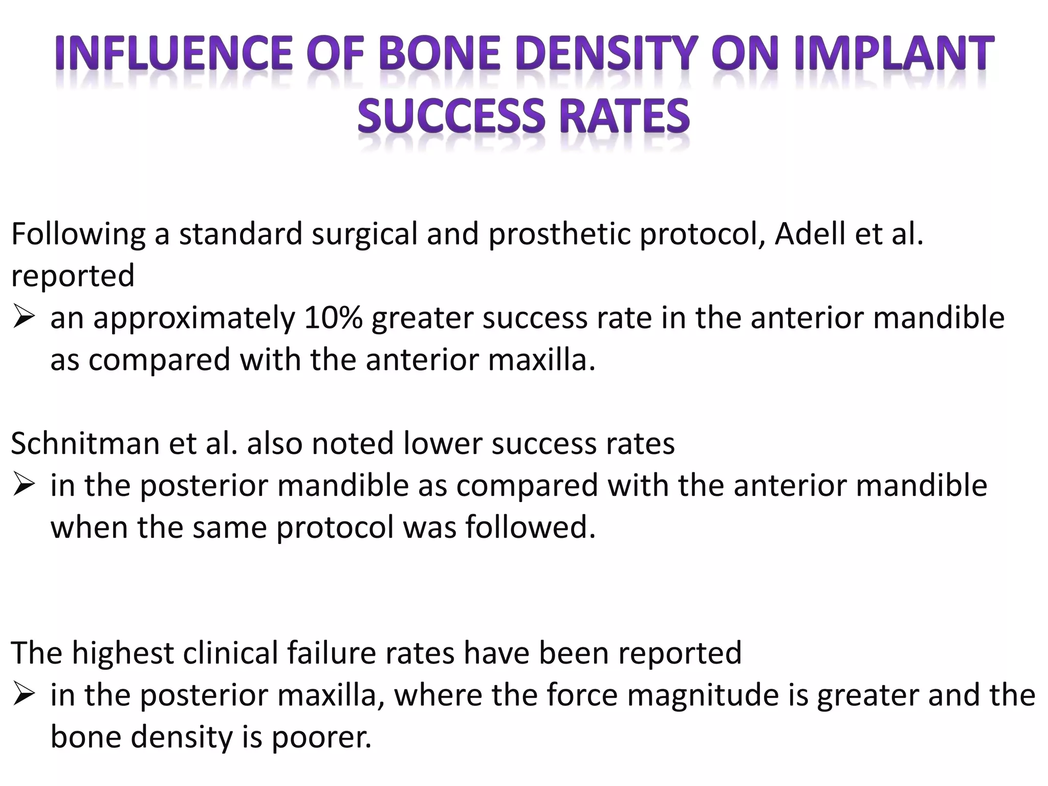 Bone density for dental implant. | PPTX