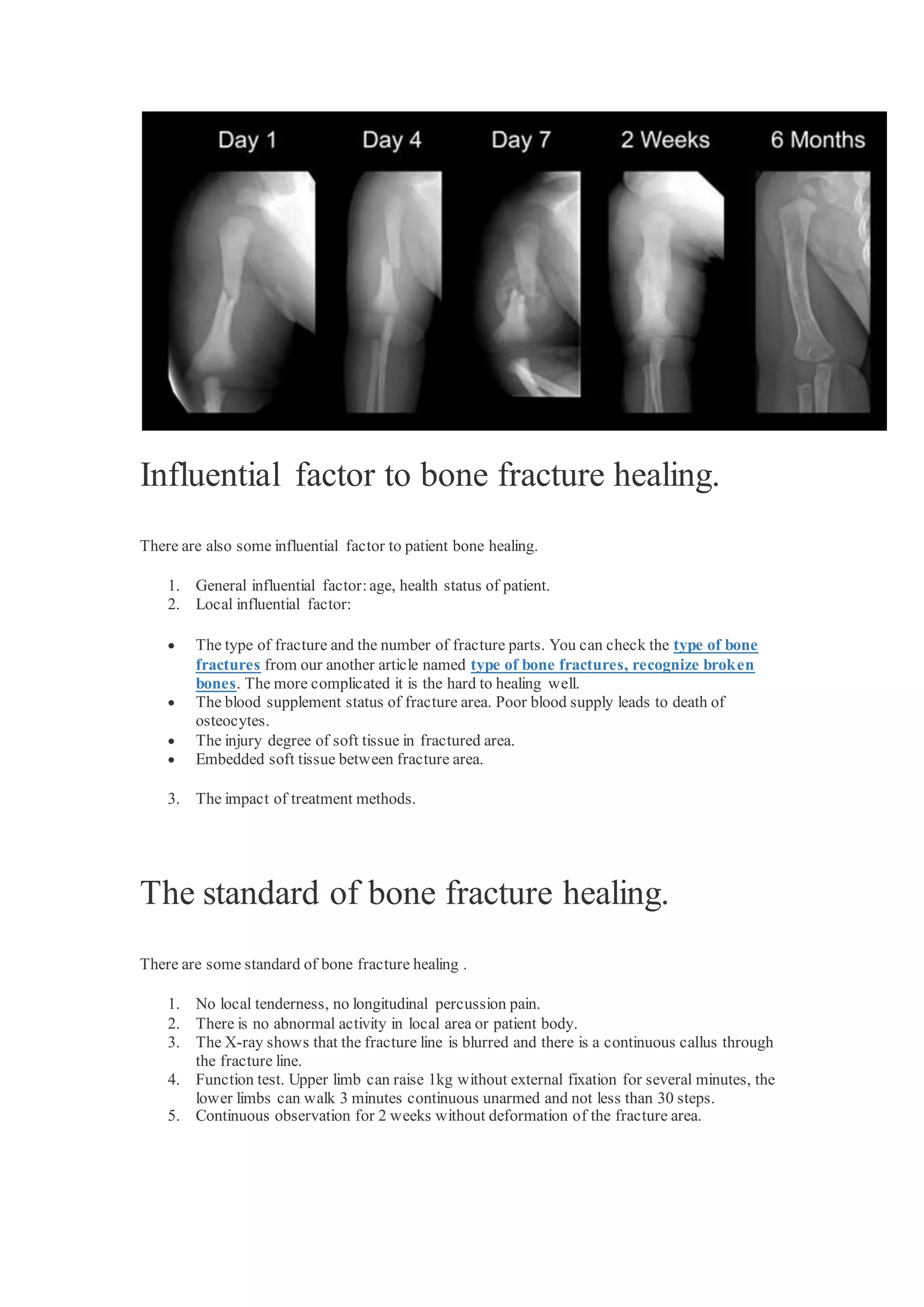 Bone fracture healing phases and standards www.bonedisease.info