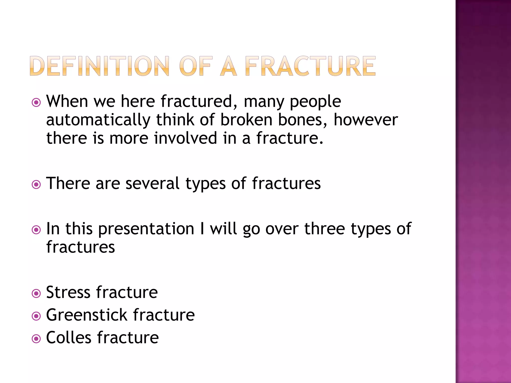 Bone Fractures | PPT