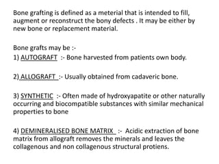 Bone grafting | PPTX