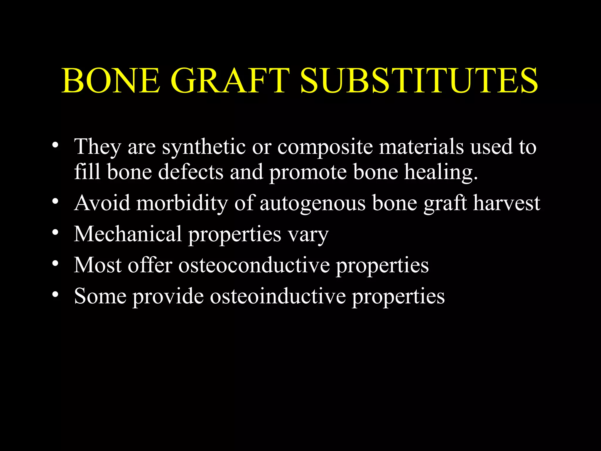 Bone grafting and bone graft substitutes | PPT