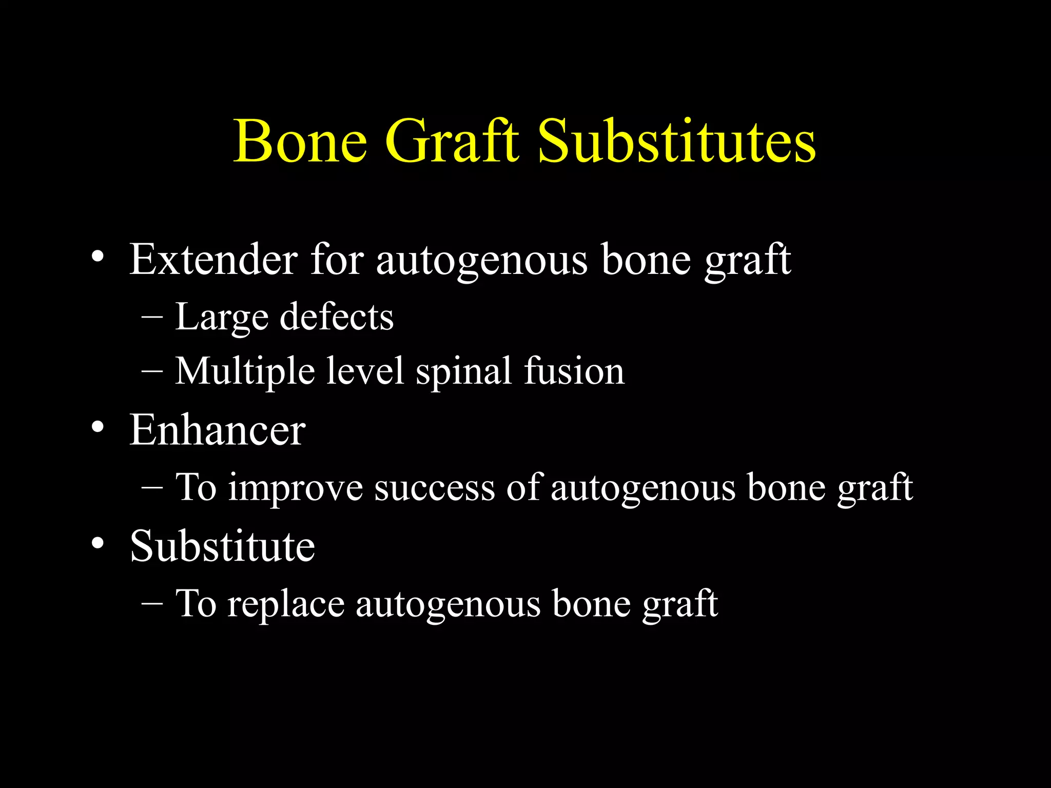 Bone grafting and bone graft substitutes | PPT