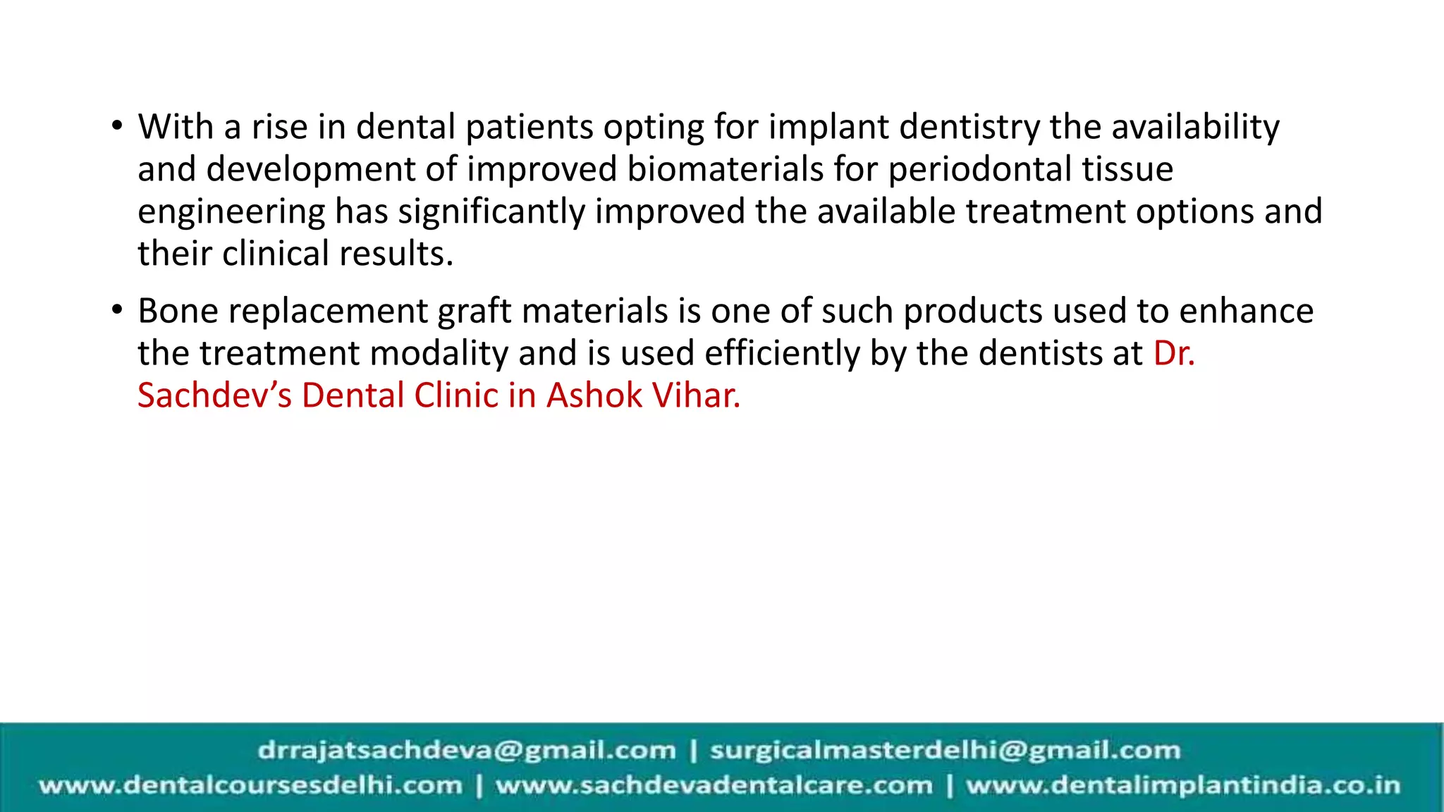 Bone graft materials | Bone grafting in Implantation | Periodontal ...