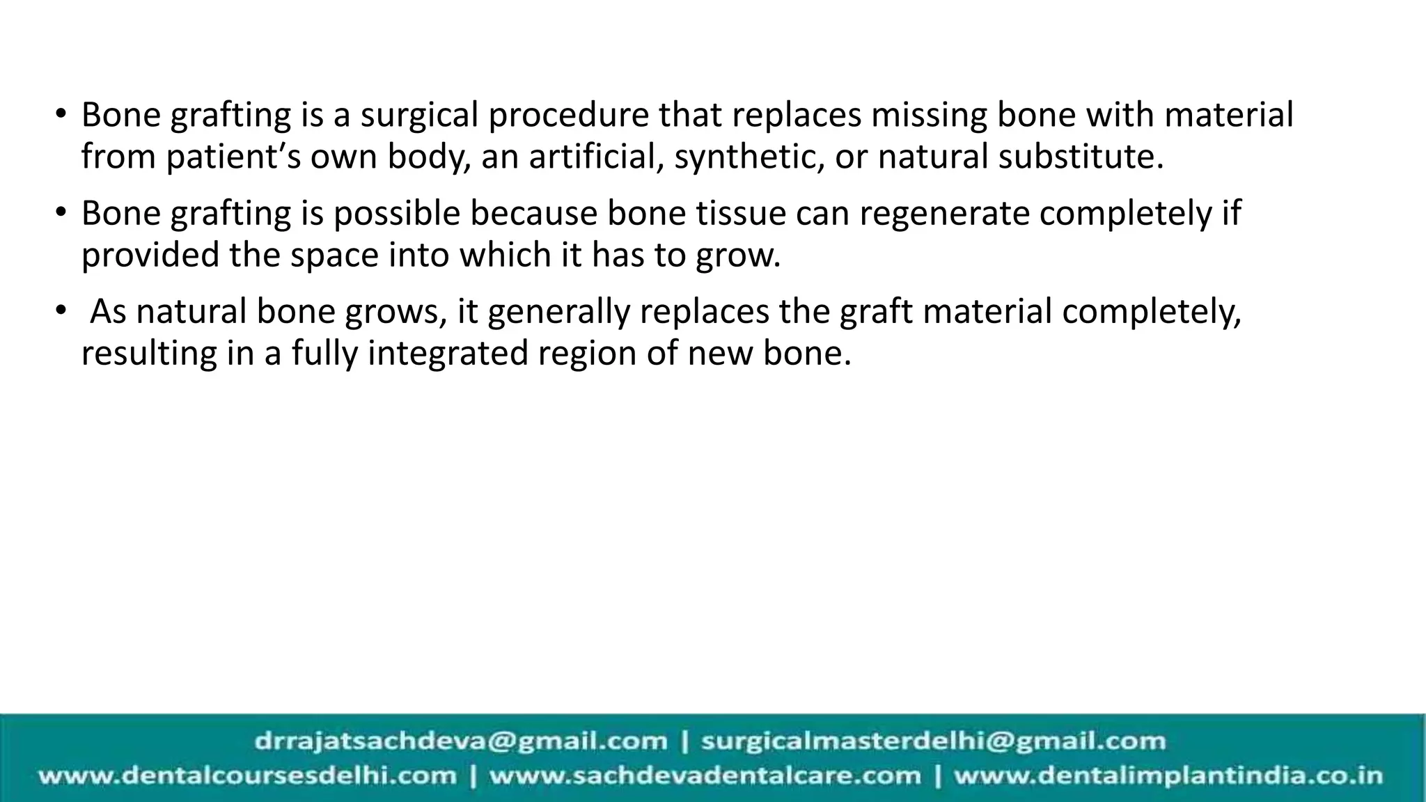 Bone graft materials | Bone grafting in Implantation | Periodontal ...