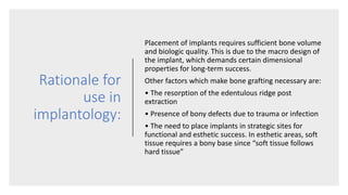 Bone grafts and growth factors implantology | PPTX
