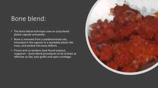 Bone grafts and growth factors implantology | PPTX