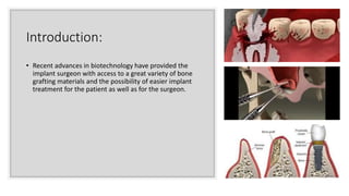 Bone grafts and growth factors implantology | PPTX