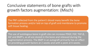 Bone grafts and growth factors implantology | PPTX