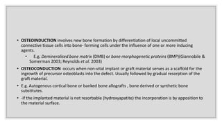 Bone grafts and growth factors implantology | PPTX