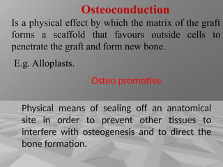 BONE GRAFTS IN MAXILLOFACIAL SURGERY Diiferent types of gragt | PPTX