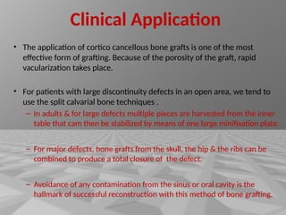 BONE GRAFTS IN MAXILLOFACIAL SURGERY Diiferent types of gragt | PPTX