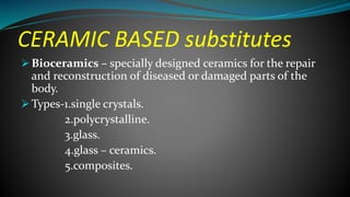 Bone graft substitutes presentation | PPTX