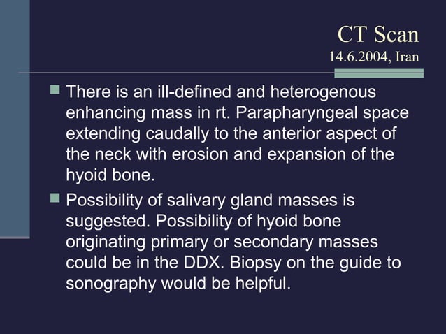 Bone haemangioma of hyoid bone | PPT