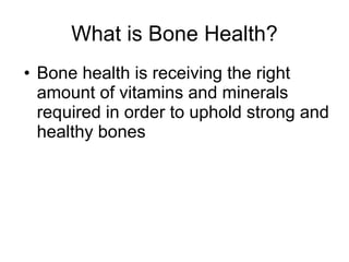 Bone Health | PPT