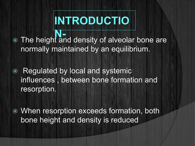 Bone loss and patterns of bone destruction | PPTX