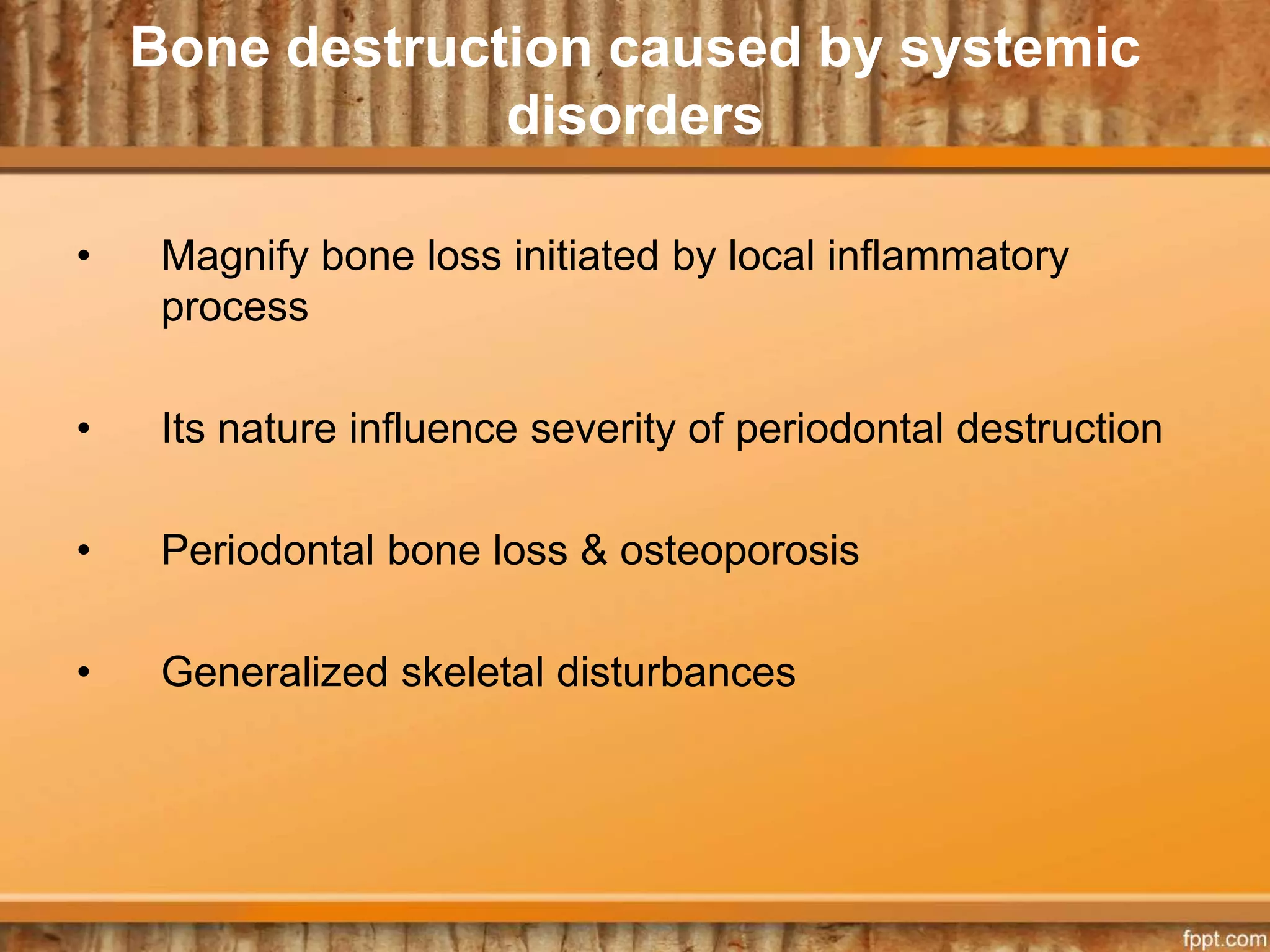 Bone loss and pattern of destruction | PPTX