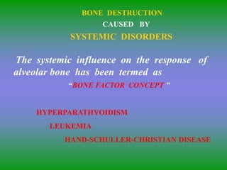 BONE LOSS AND PATTERNS OF BONE DESTRUCTION.ppt