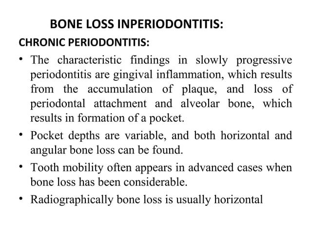 Bone loss and patterns of bone loss | PPT