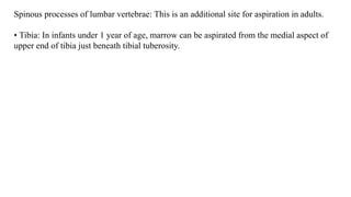Bone marrow aspiration and biopsy ppt .. | PPTX