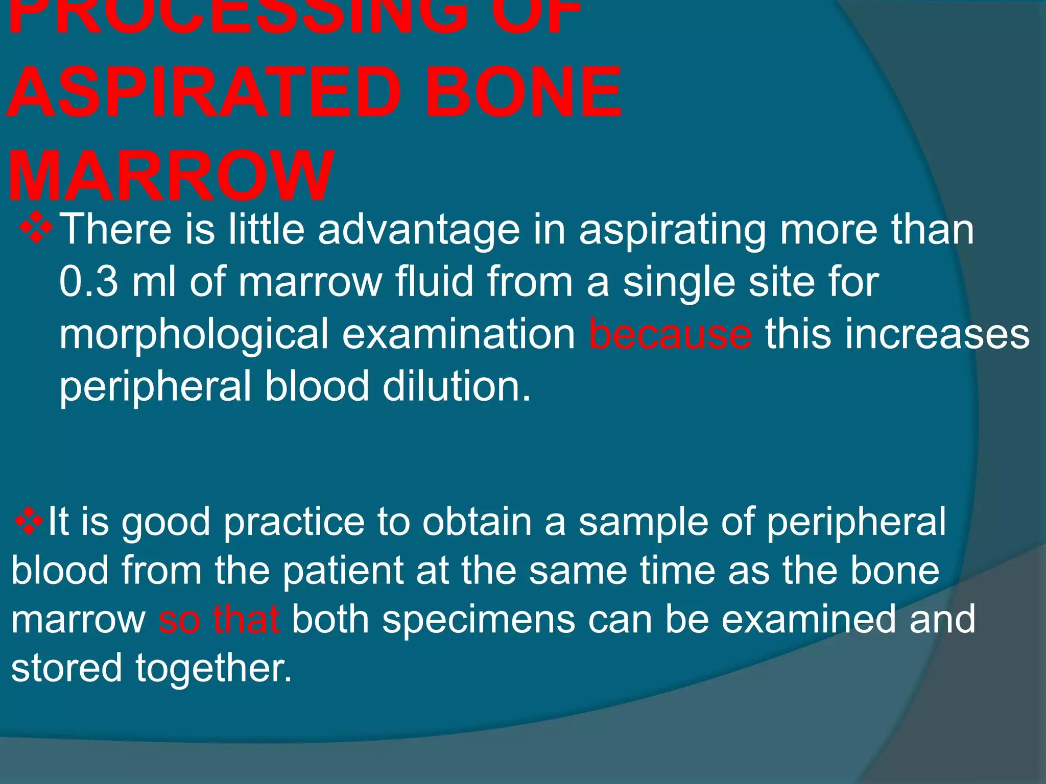 Bone marrow aspirate&biopsy preparation | PPTX