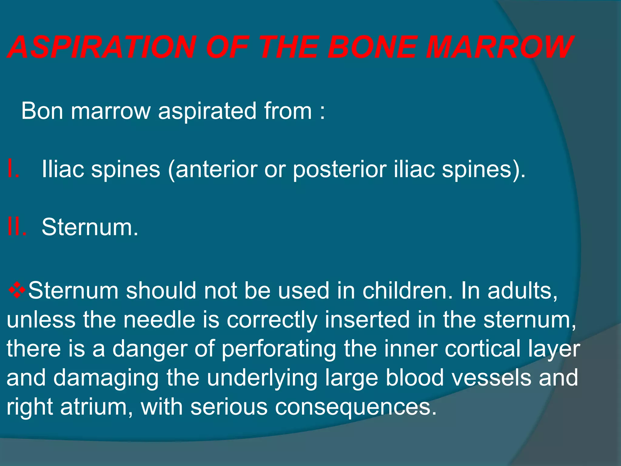 Bone marrow aspirate&biopsy preparation | PPTX