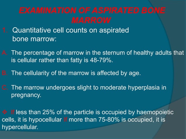 Bone marrow aspirate&biopsy preparation | PPTX
