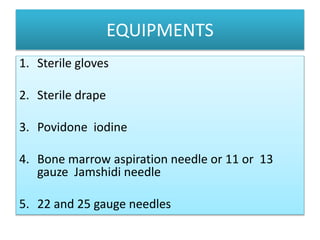 Bone marrow aspiration | PPTX