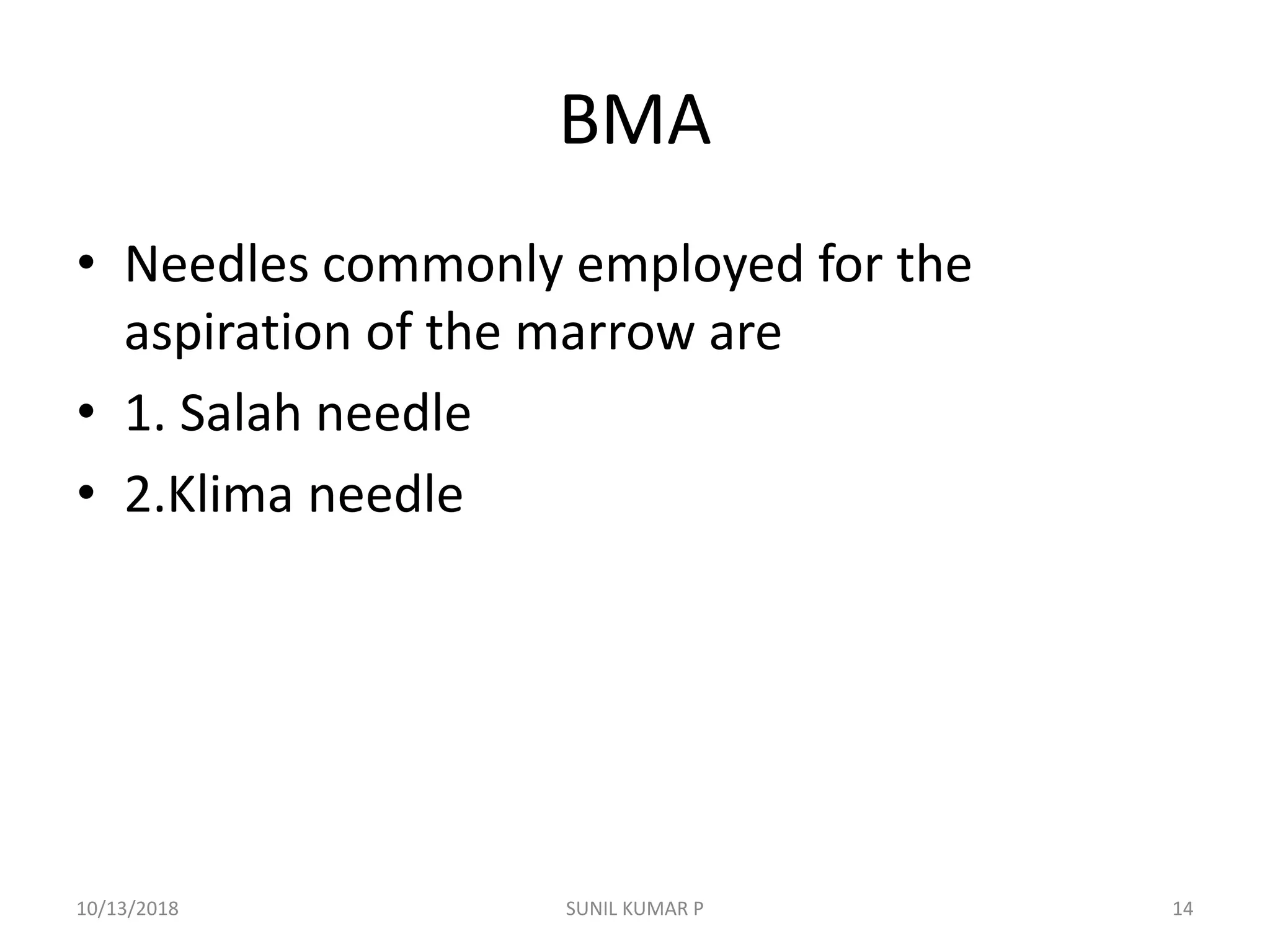 Bone Marrow Examination, BMA | PPTX
