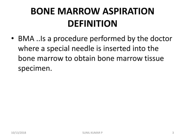Bone Marrow Examination, BMA | PPTX