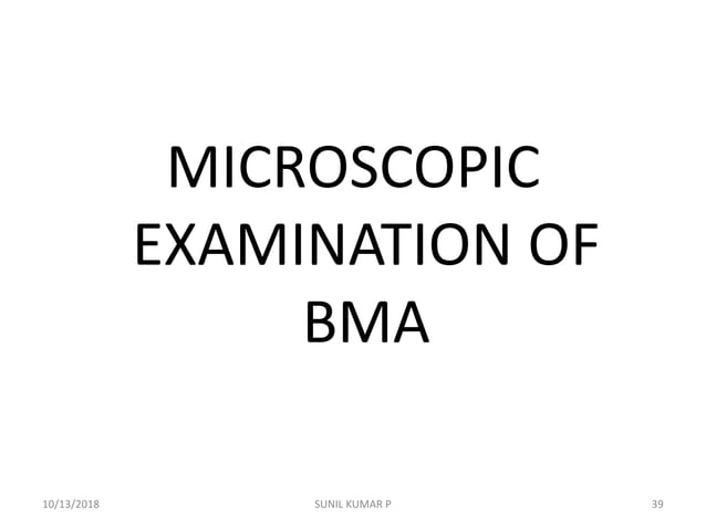 Bone Marrow Examination, BMA | PPTX