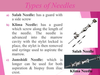 Bone marrow aspiration & trephine biopsy | PPTX