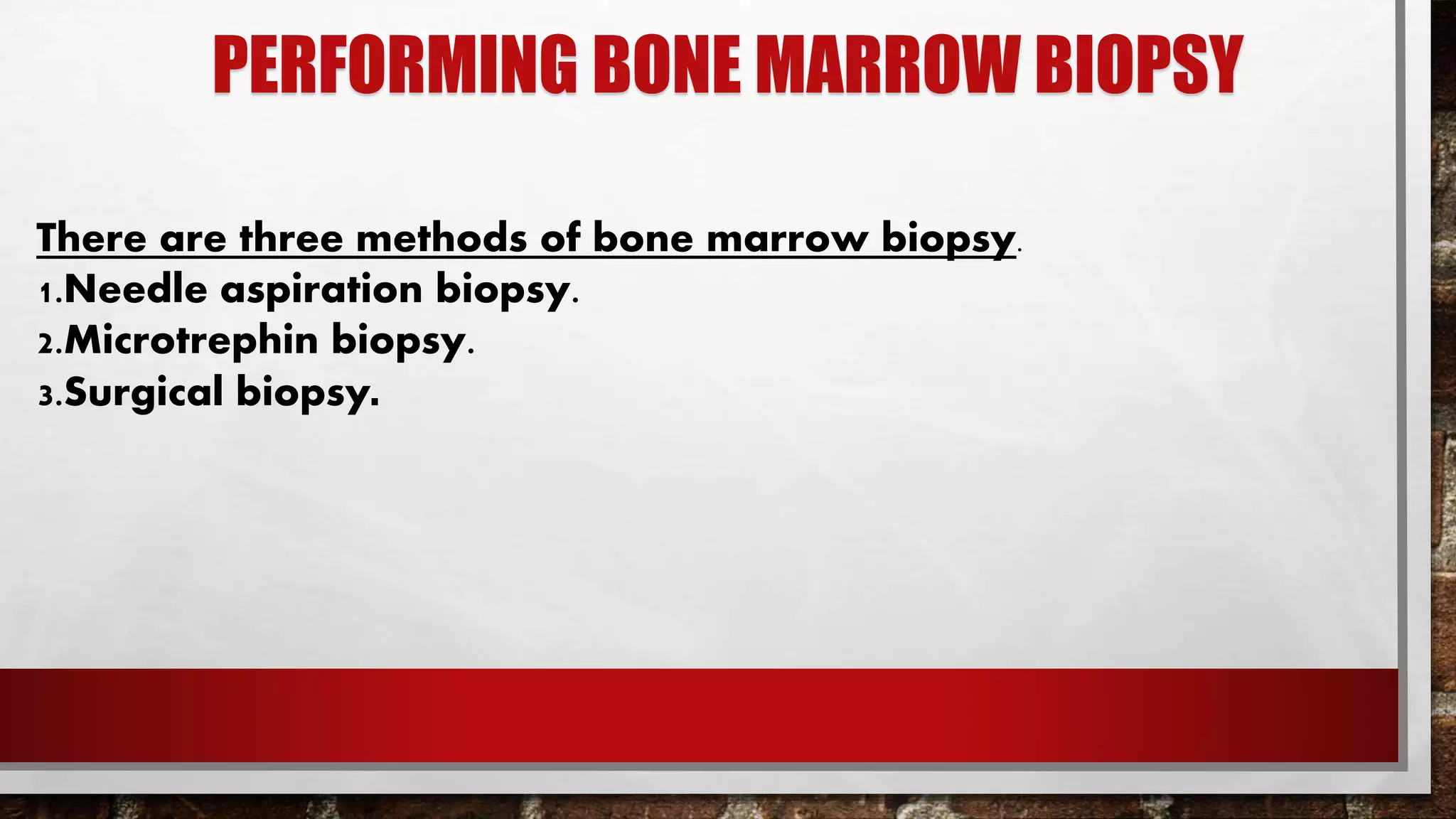 Bone marrow examination | PPTX