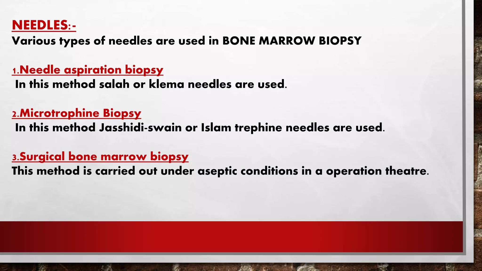 Bone marrow examination | PPTX
