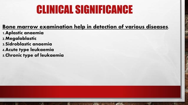 Bone marrow examination | PPTX