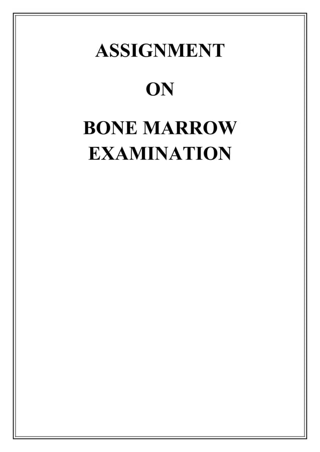 Bone marrow examination, procedures,complications | PDF