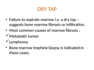 BONE MARROW EXAMINATION presentation for pathology | PPTX