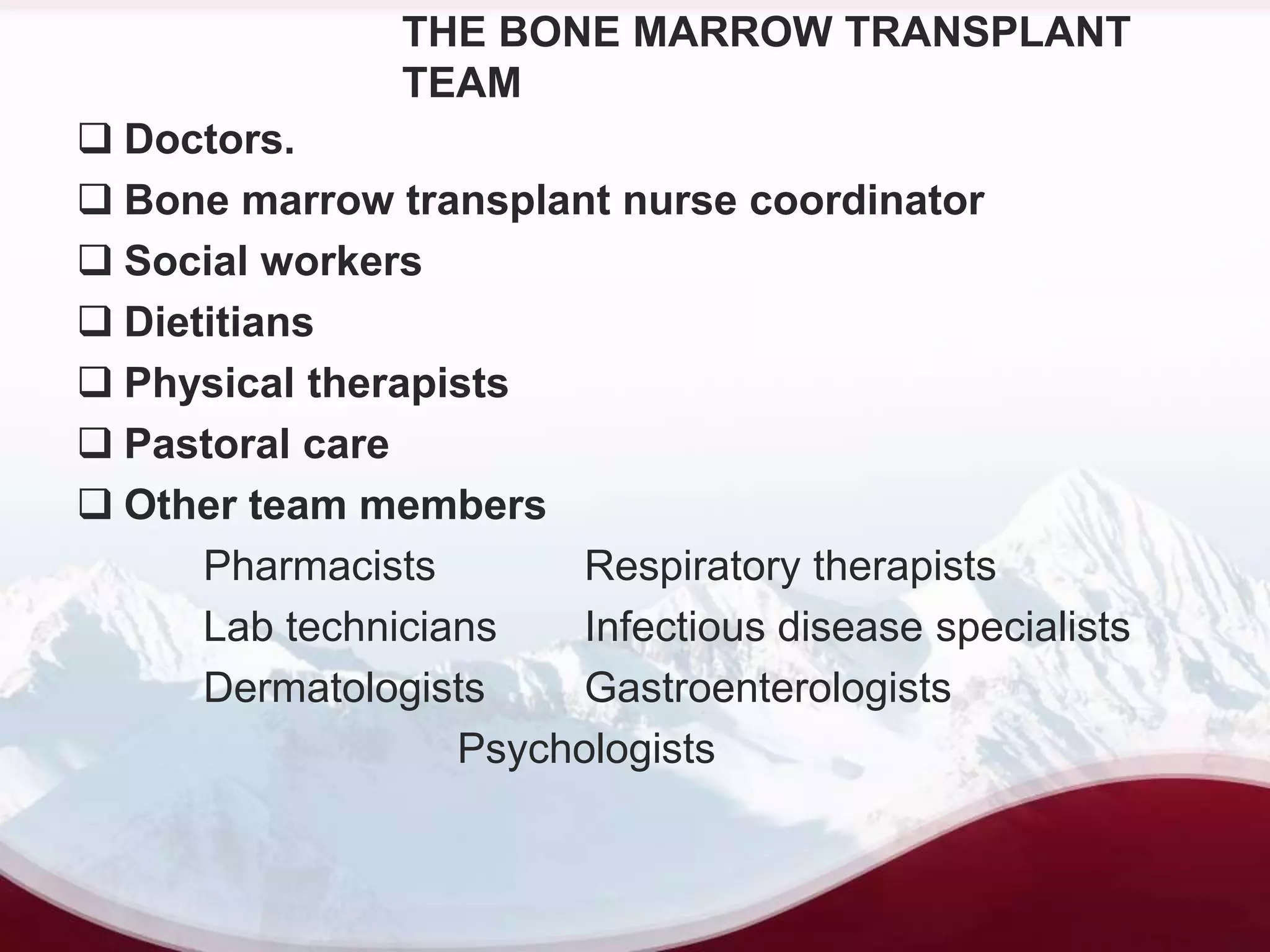 Bone marrow transplantation | PPTX