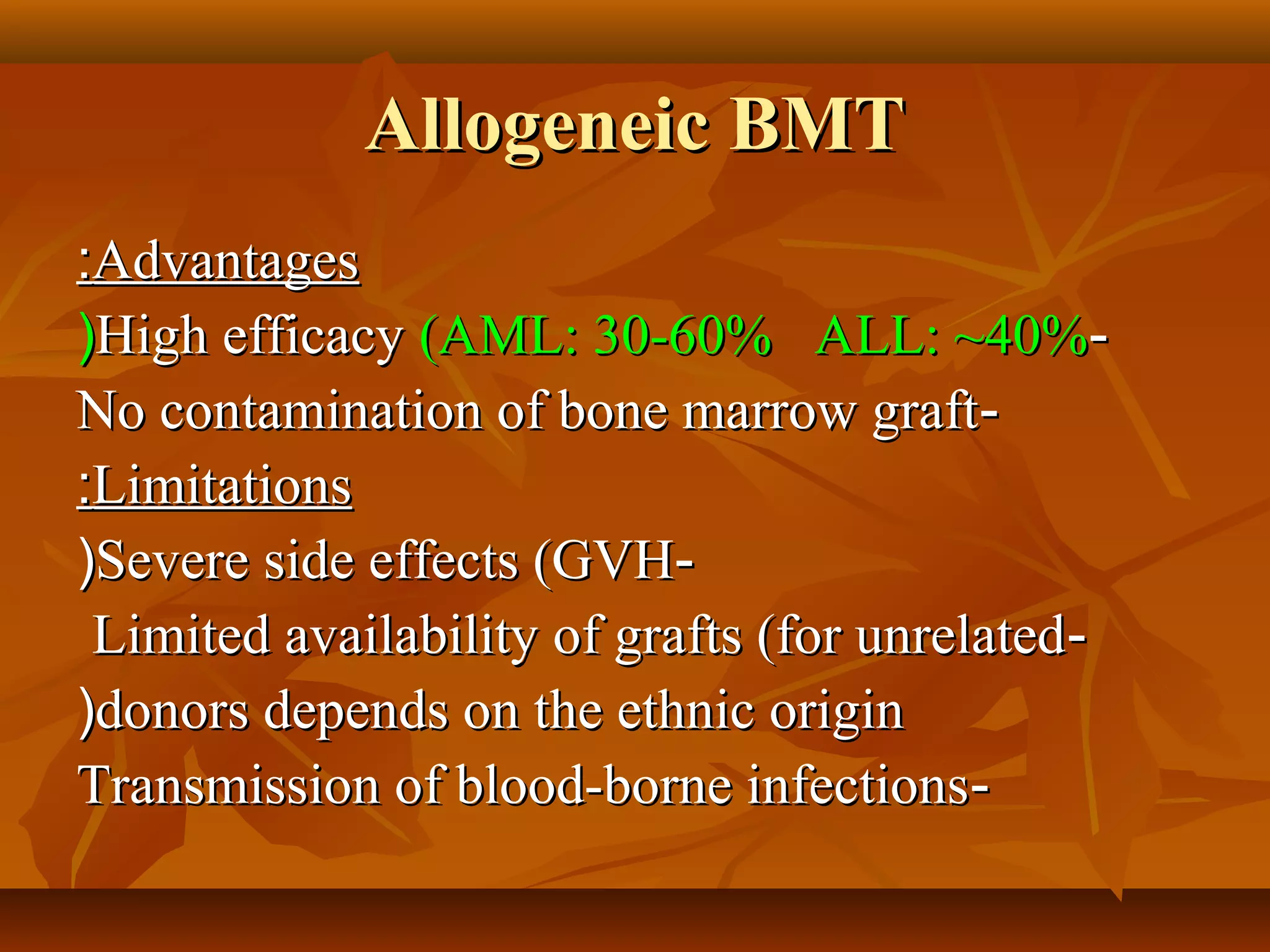 Bone marrow transplantation | PPT