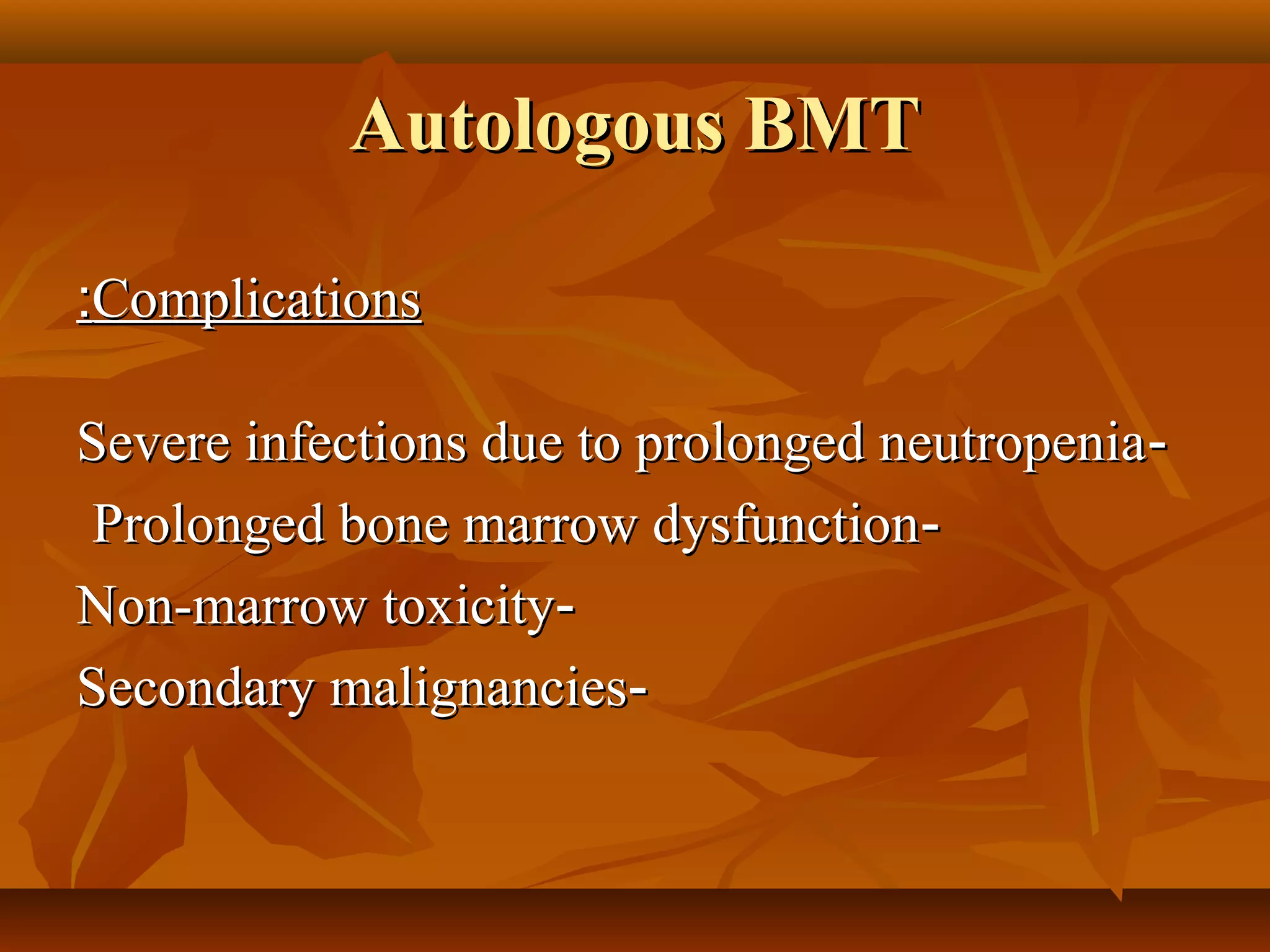 Bone marrow transplantation | PPT