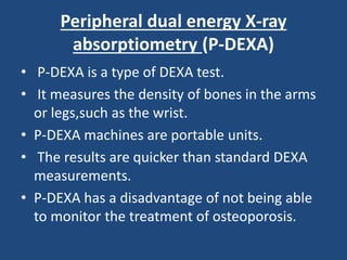 Bone mineral density (bmd) test | PPTX