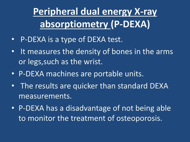 Bone mineral density (bmd) test | PPTX | Bone and Joint Conditions ...