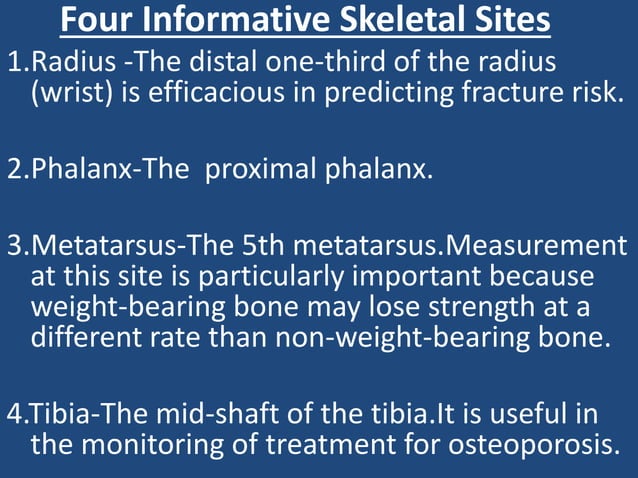 Bone mineral density (bmd) test | PPTX | Bone and Joint Conditions ...