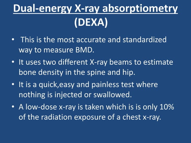 Bone mineral density (bmd) test | PPTX | Bone and Joint Conditions ...